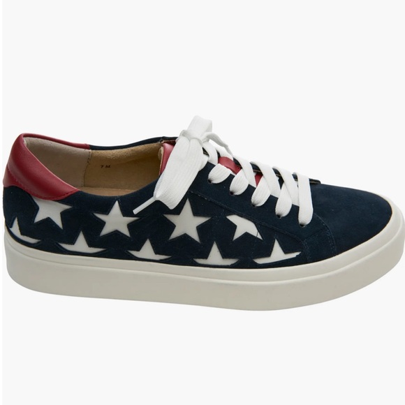 Vaneli | Shoes | Vaneli Leather Suede Navy Stars Sneaker Brand Never ...